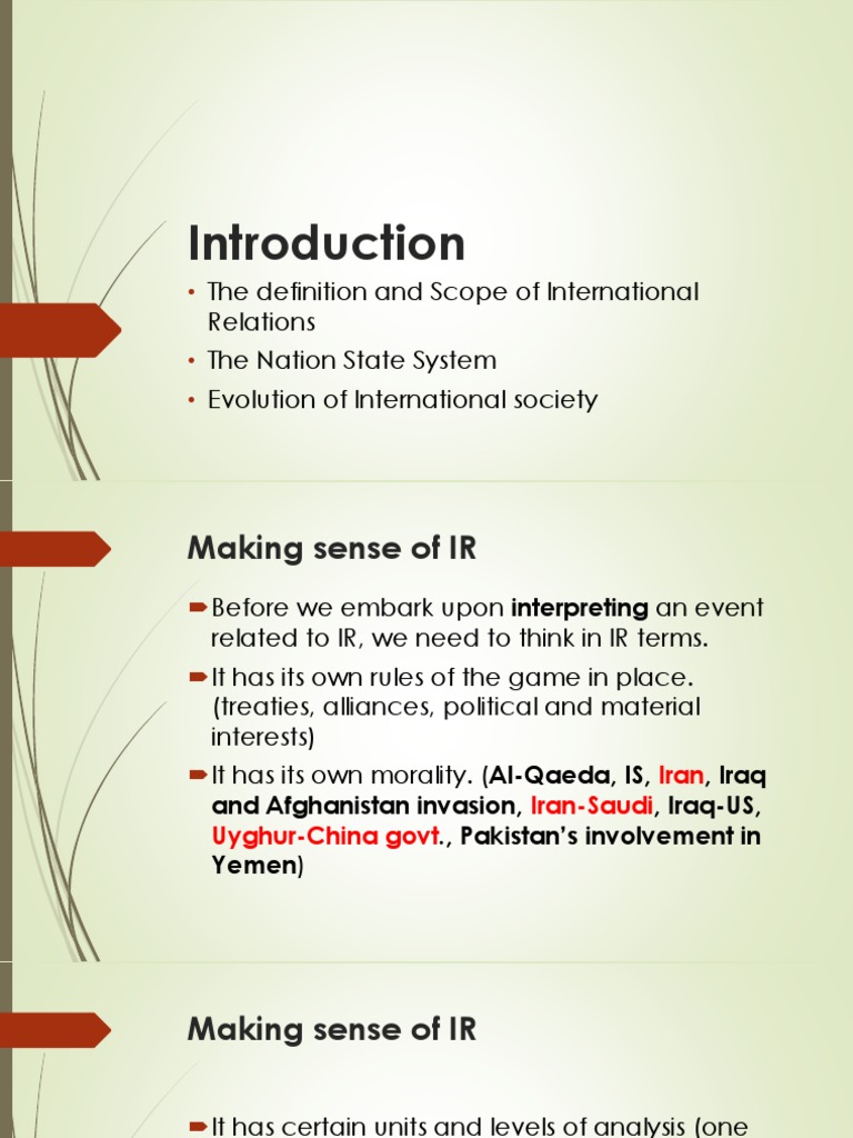 Defining International Relations Scope | PDF | Political Science ...