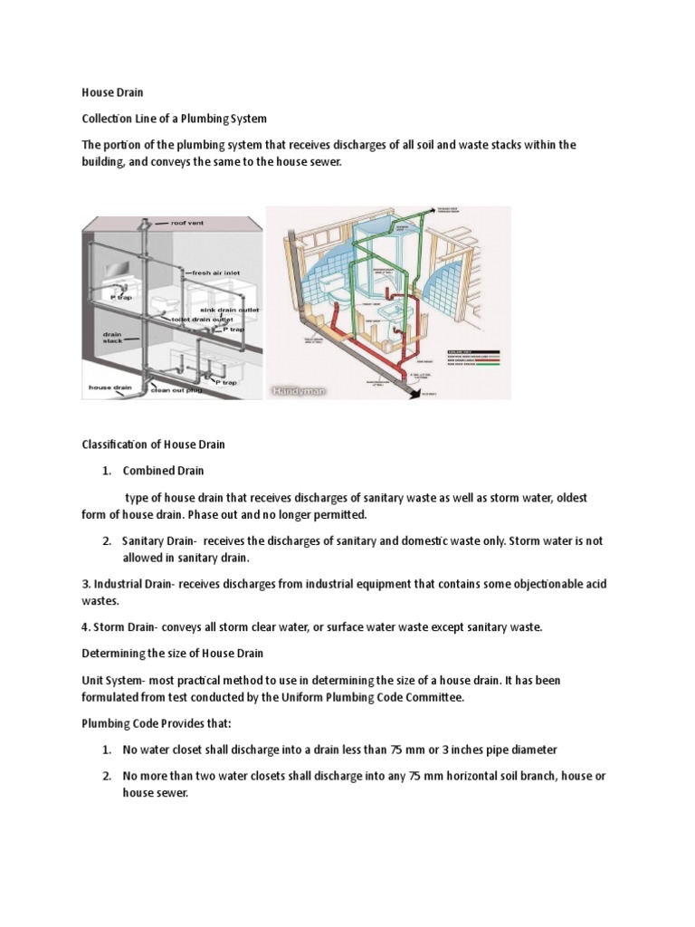 The Portion of The Plumbing System That Receives Discharges of All Soil ...