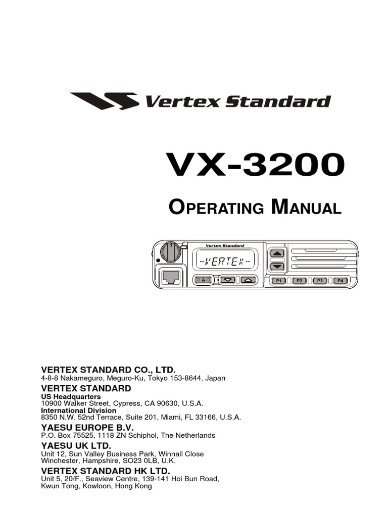 Perating Anual: VX-3200 O M | PDF | Electrical Connector | Radio
