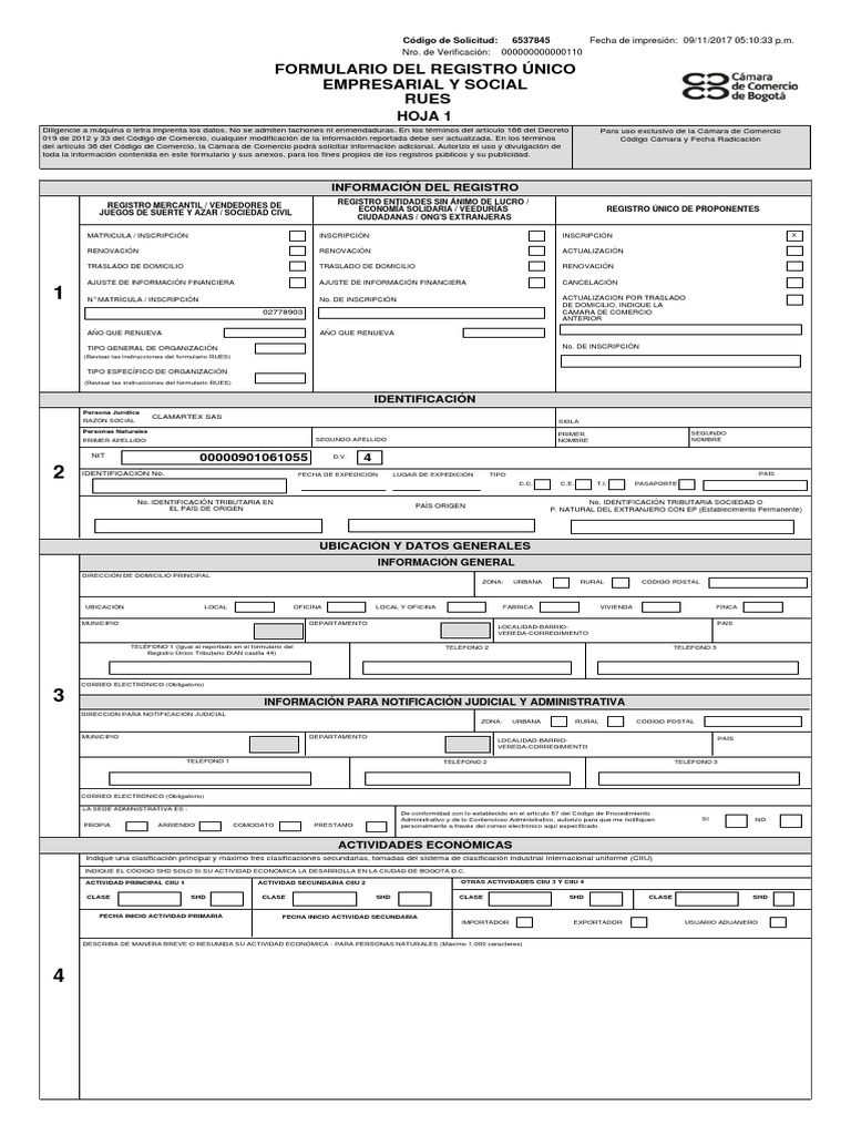 Formulario RUES | Descargar gratis PDF | normas internacionales de INFORMACION FINANCIERA ...