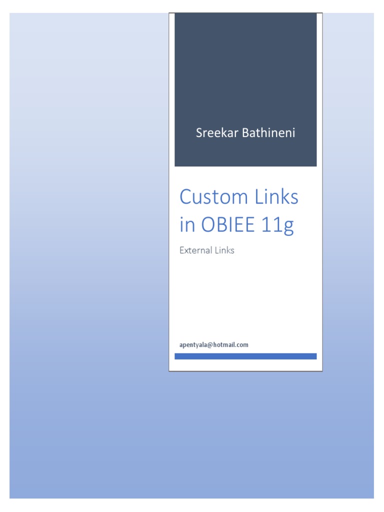 Configuring Custom Links in OBIEE 11g to Embed External Content on the Home Page and Main Header ...