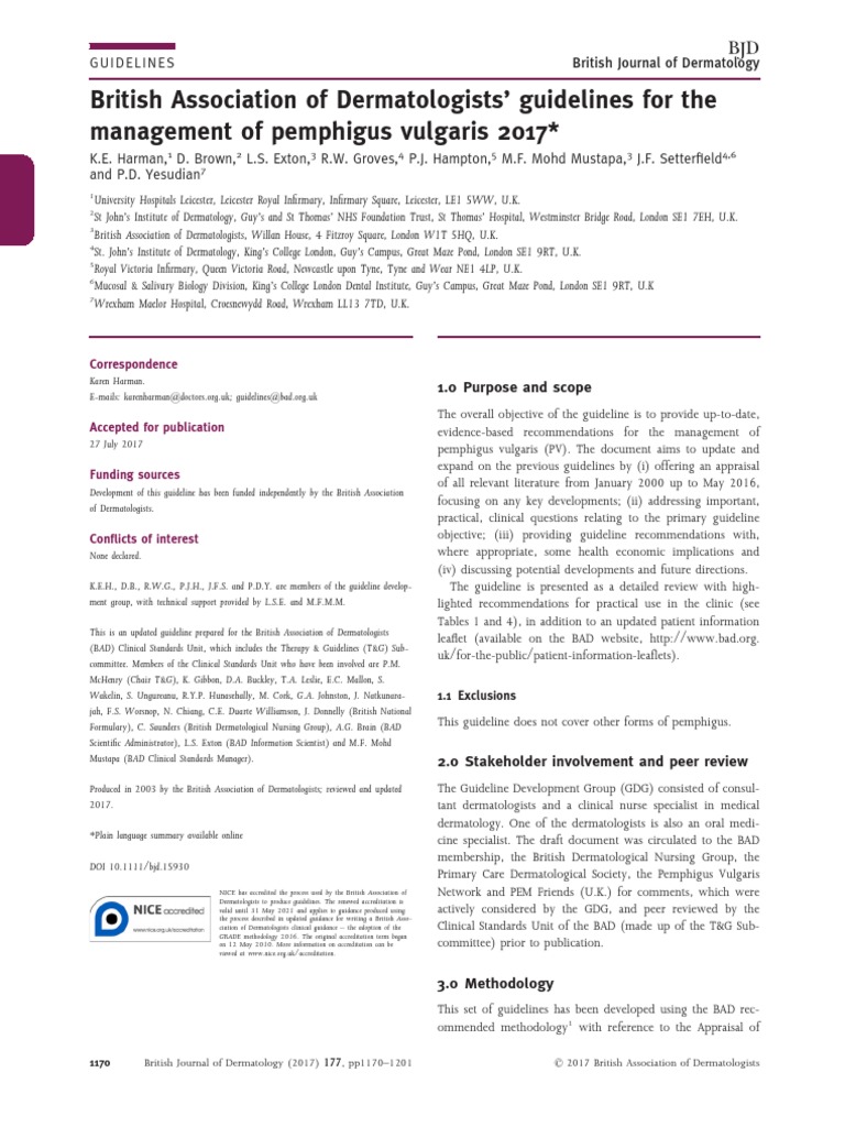 Pemphigus Latest Guidelines | PDF | Elisa | Therapy