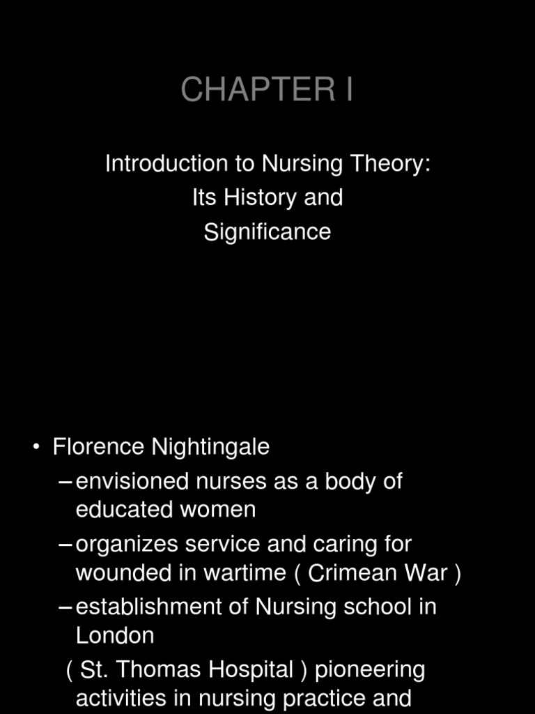Introduction To Nursing Theory: Its History and Significance | PDF ...
