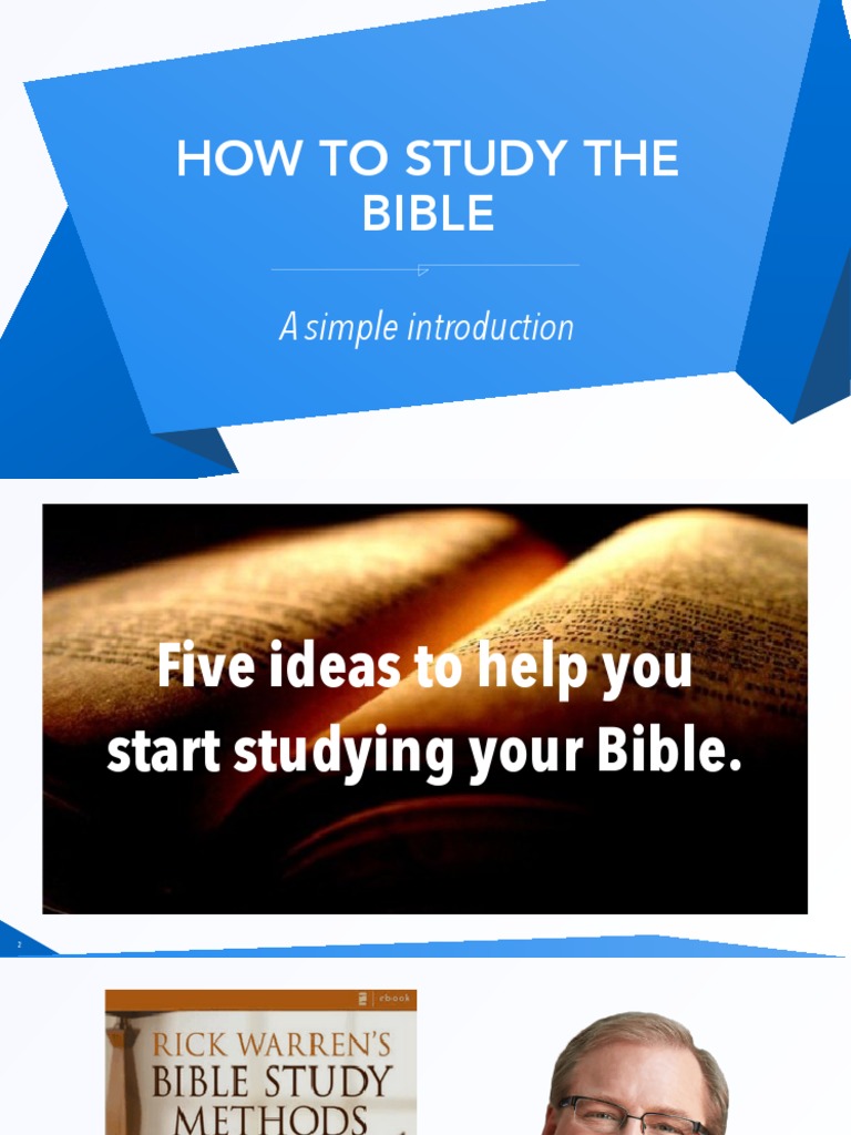 How To Study The Bible | PDF | Bible Study (Christian) | Bible
