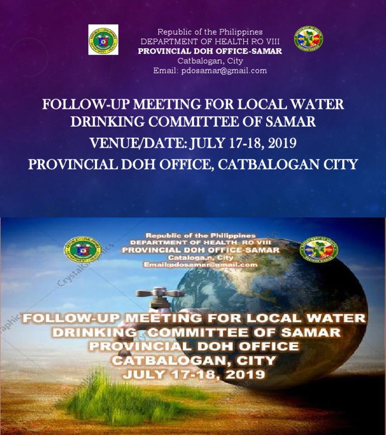 Samar Water Committee Meeting 2019 | PDF