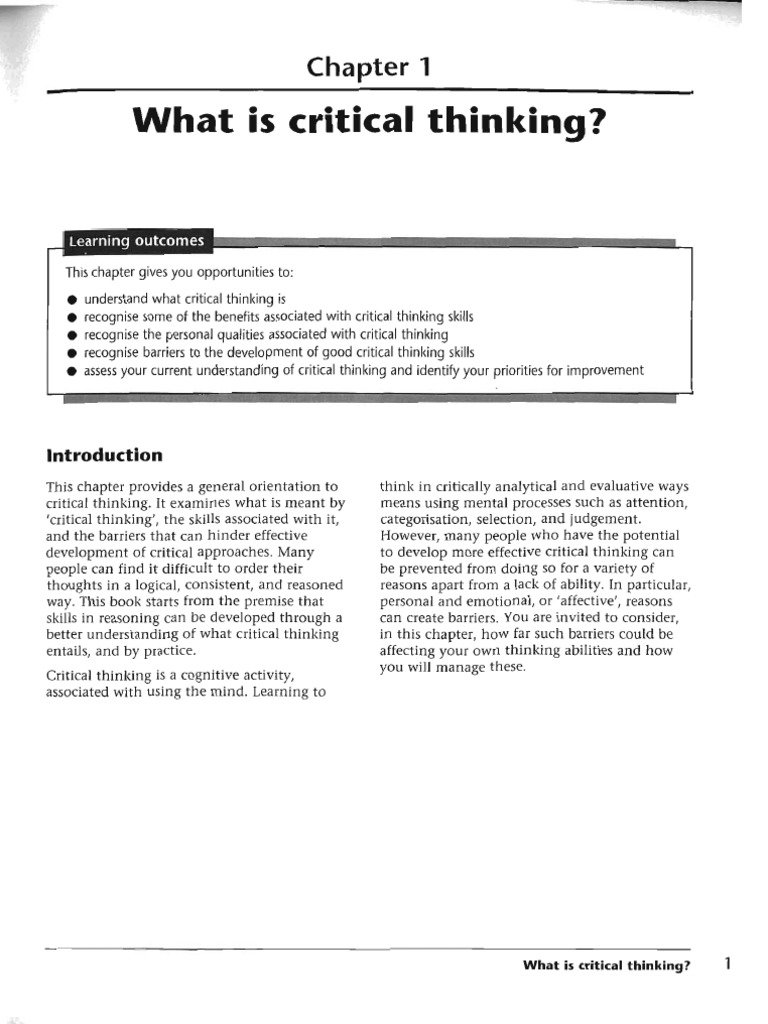 Understanding Critical Thinking: An Introduction to Key Concepts and ...
