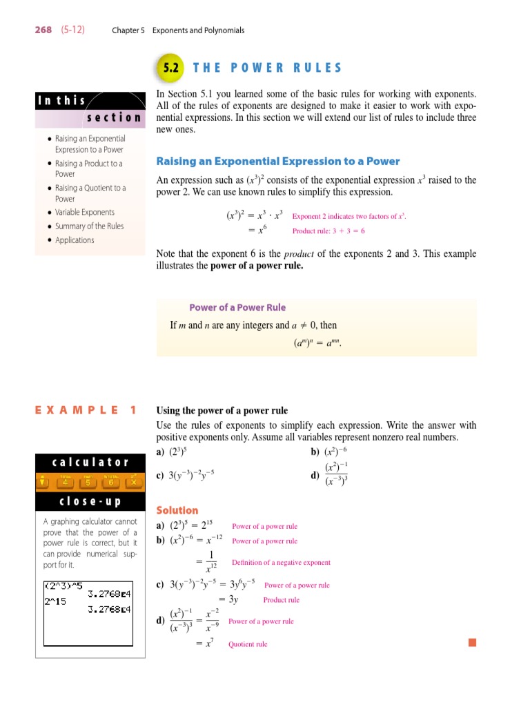 Navigating Exponent Rules: Raising Expressions to Powers Using the ...