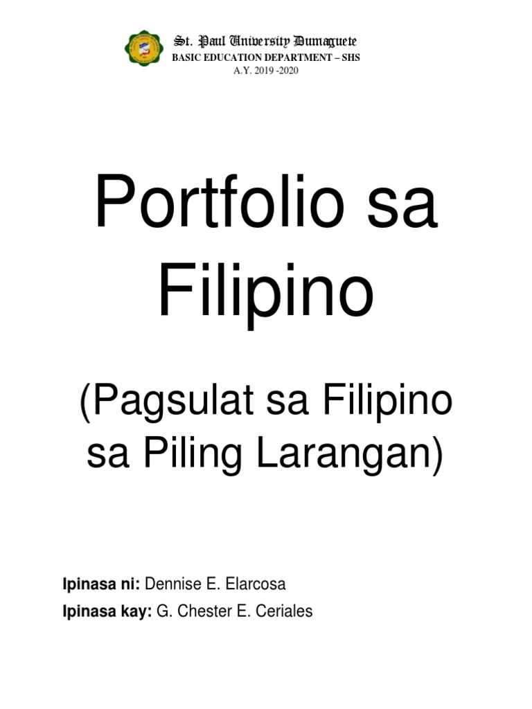 Filipino With Cover Page | PDF