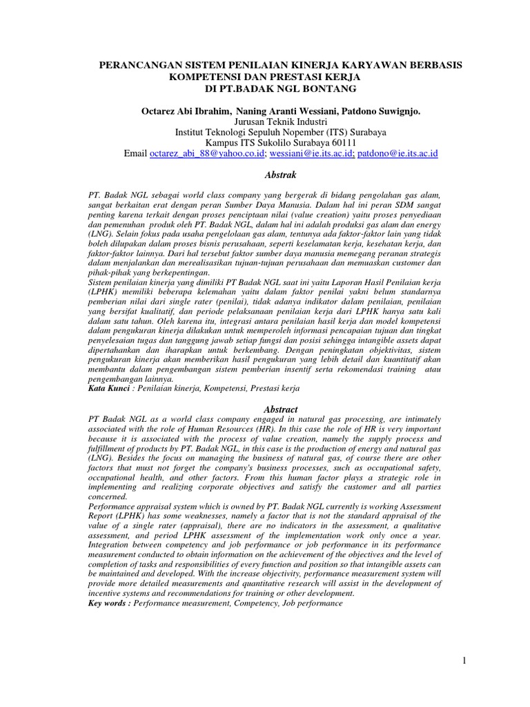 Contoh Bentuk Performance Appraisal PDF | PDF | Bisnis | Komputer