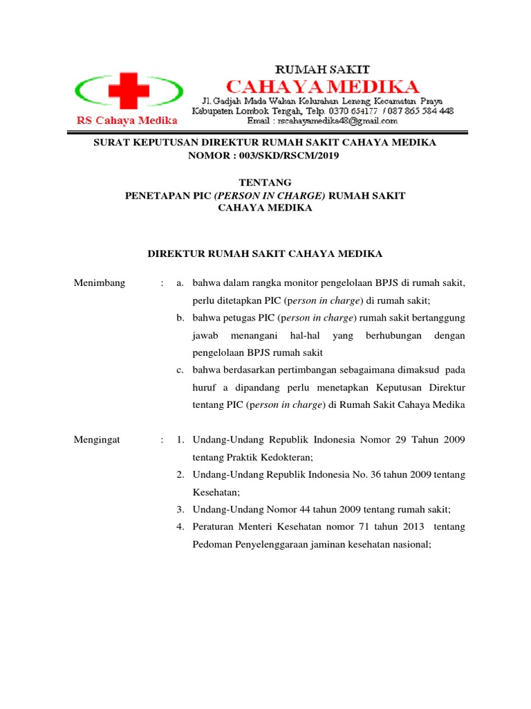 SK Pic PRB BPJS | PDF