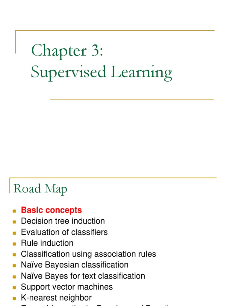 CS583 Chapter 4 Supervised Learning | PDF | Statistical Classification ...