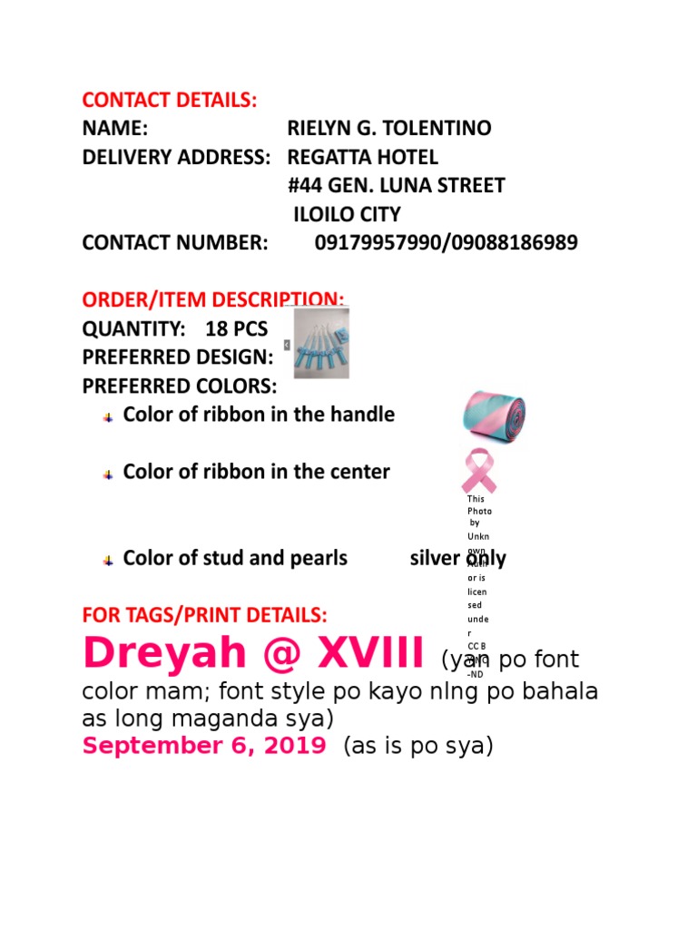 Dreyah at XVIII: Contact Details | PDF