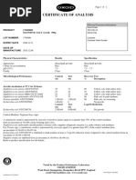 Certificate of Analysis: Product | PDF | Microbiology | Biology