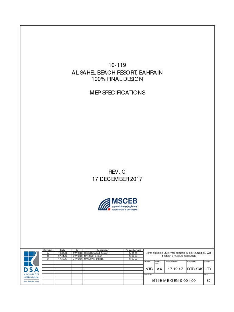 04,05 - MEP Specifications PDF | PDF | Hvac | Duct (Flow)