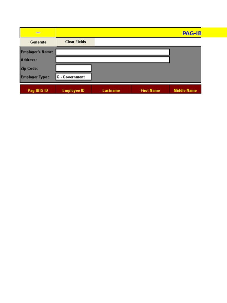Pagibig File Generator | PDF