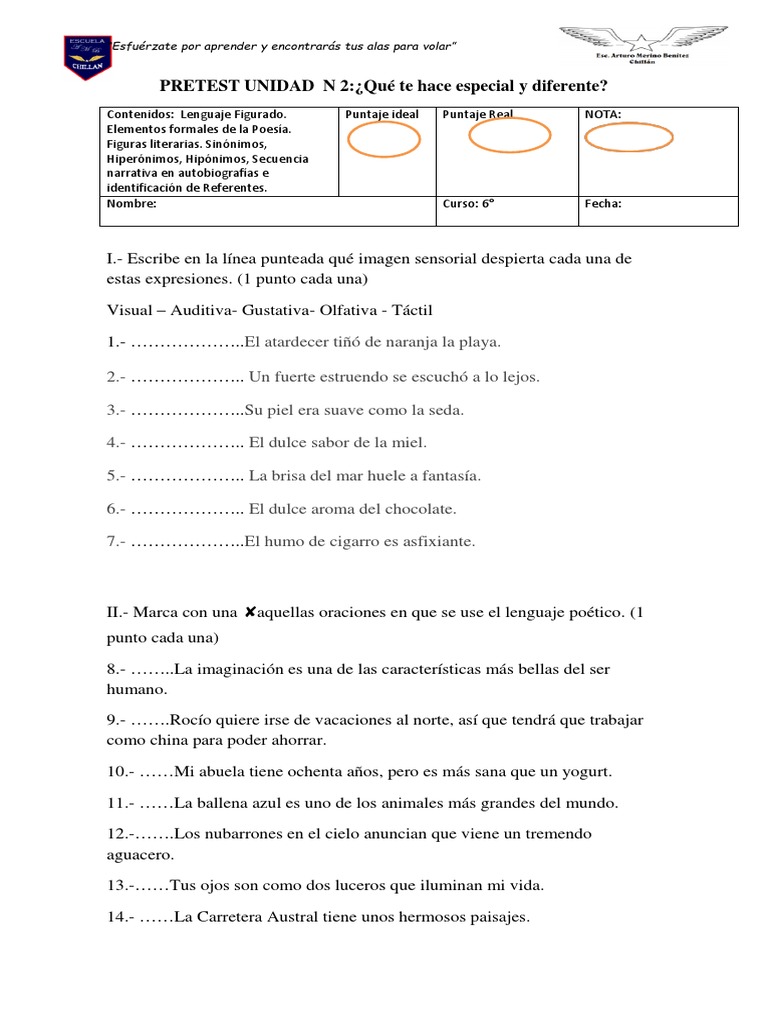 Prueba Poemas 6° | PDF | Rima | Poesía