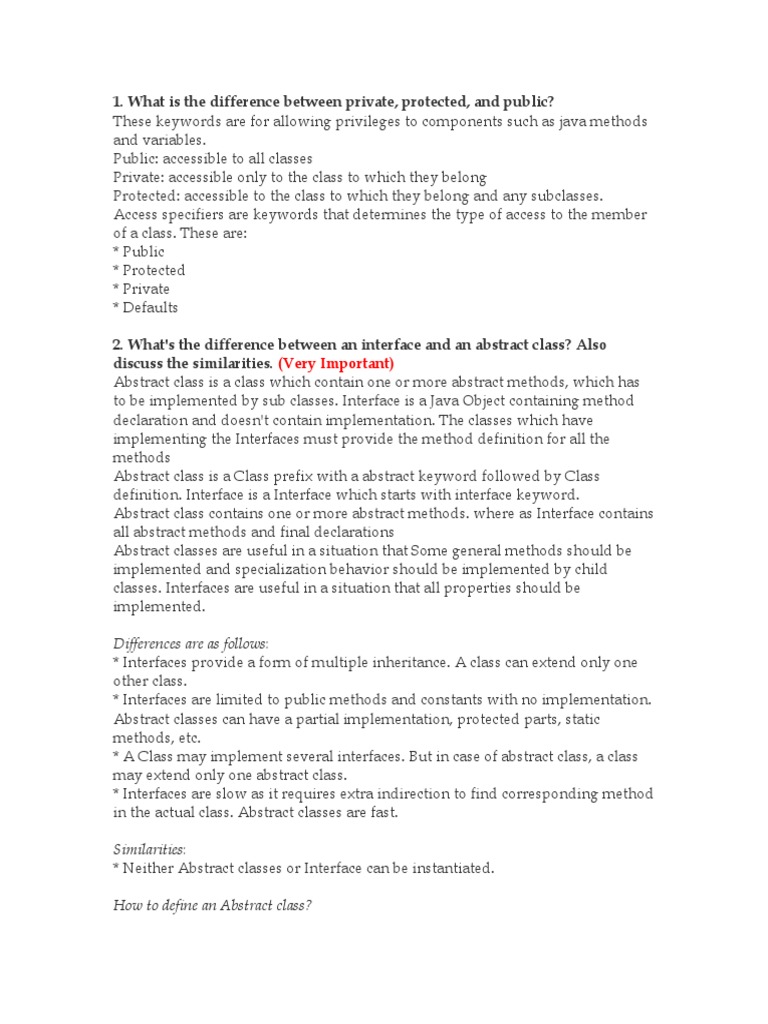 What Is The Difference Between Private, Protected, and Public? | PDF ...