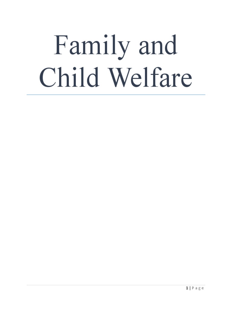 Family Child Welfare | PDF | Child Protection | Family