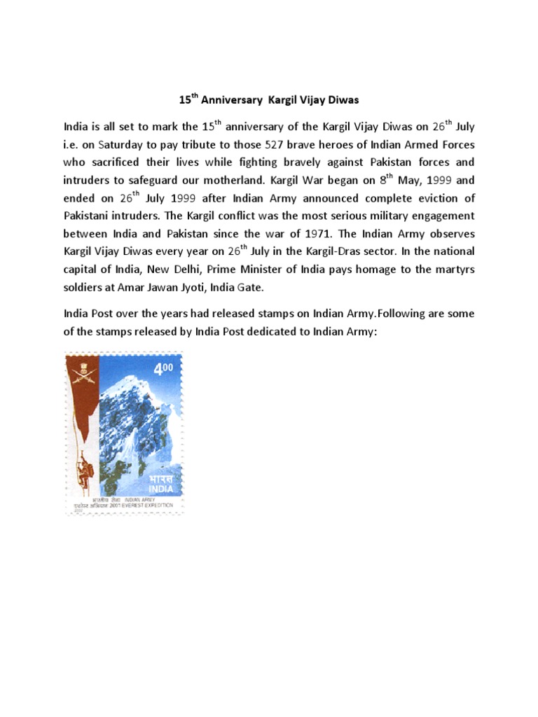 Kargil Vijay Diwas: 15 Years On | PDF