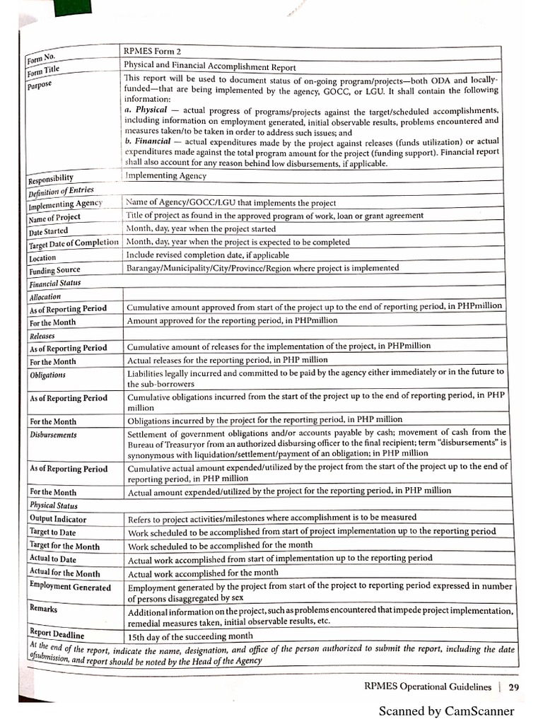 RPMES Instructions | PDF