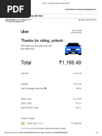 Uber Bill | PDF | Invoice | Payments