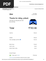 Uber Bill | PDF | Invoice | Payments