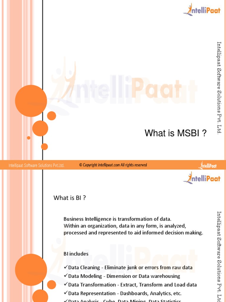 What Is MSBI ? | PDF | Data Warehouse | Business Intelligence