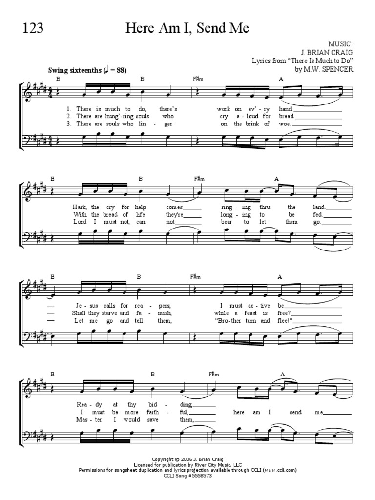 Here Am I Send Me Hymn | PDF | Copyright Law | Law