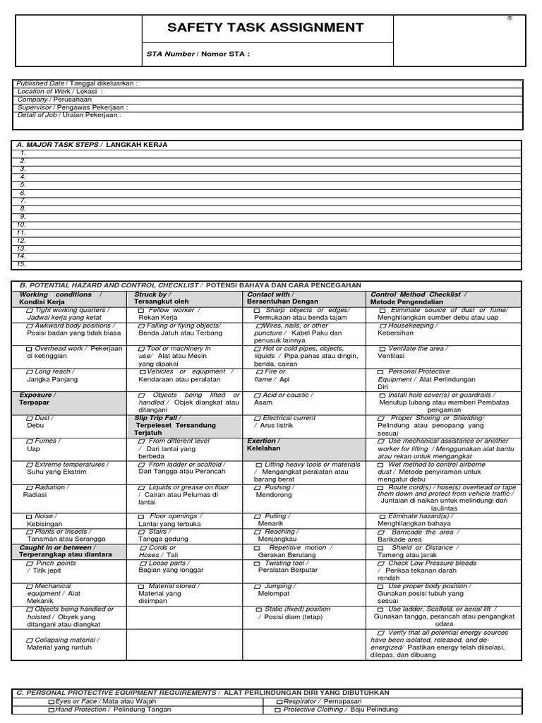 Safety Task Assignment | PDF