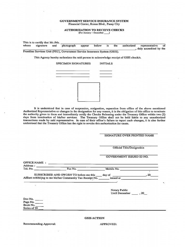 GSIS Form | PDF