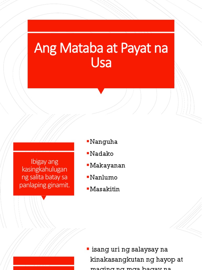 Ang Mataba at Payat Na Usa | PDF