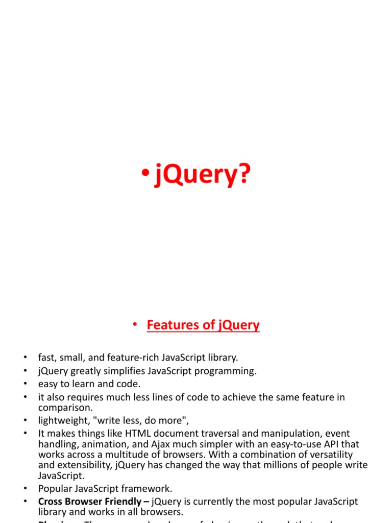 JQUERY | PDF | J Query | Java Script
