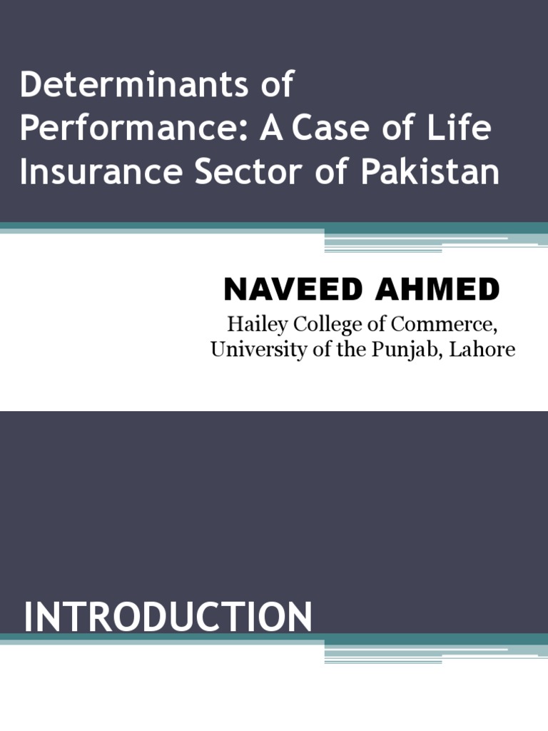 Performance Factors in Pakistan's Life Insurance | PDF | Insurance ...