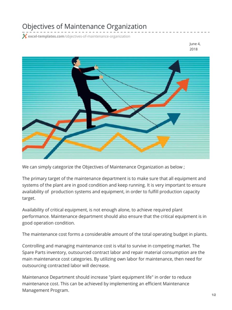 Objectives of Maintenance Organization | PDF | Inventory | Reliability ...