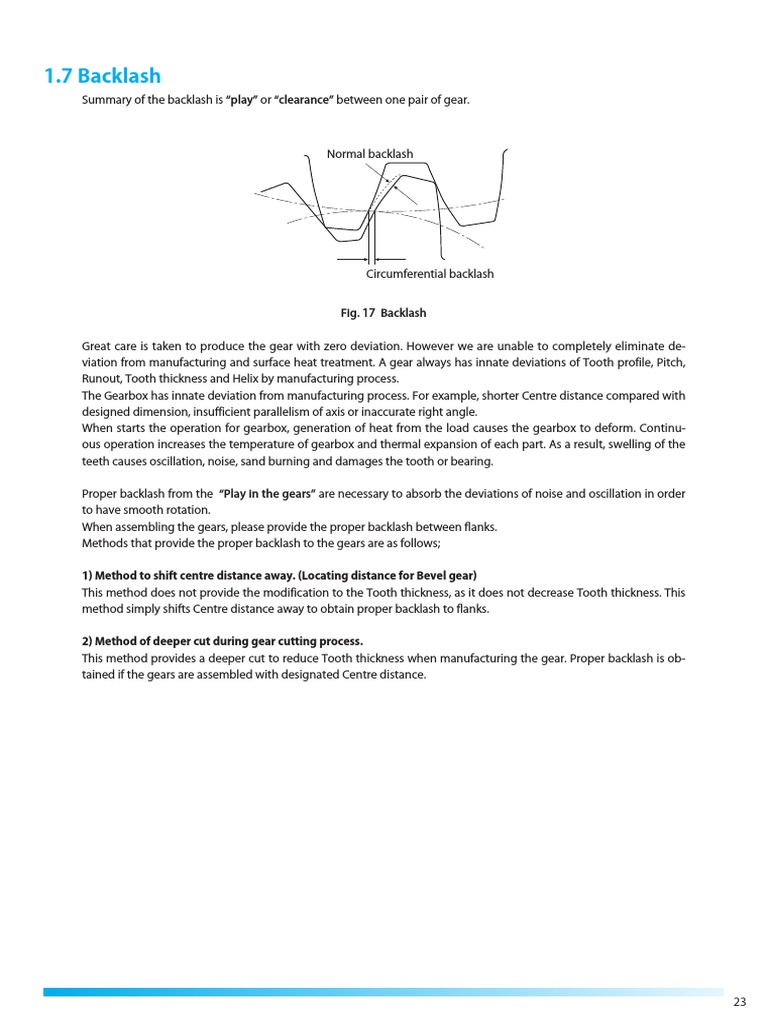 1.7 Backlash TechnicalData KGSTOCKGEARS | PDF | Gear | Mechanical ...