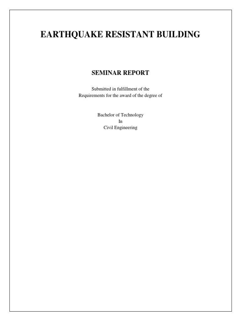 Seismic Design and Construction Techniques for Earthquake Resistant ...