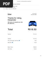 UBER Bill Format No Tolltax | PDF | Invoice | Transport