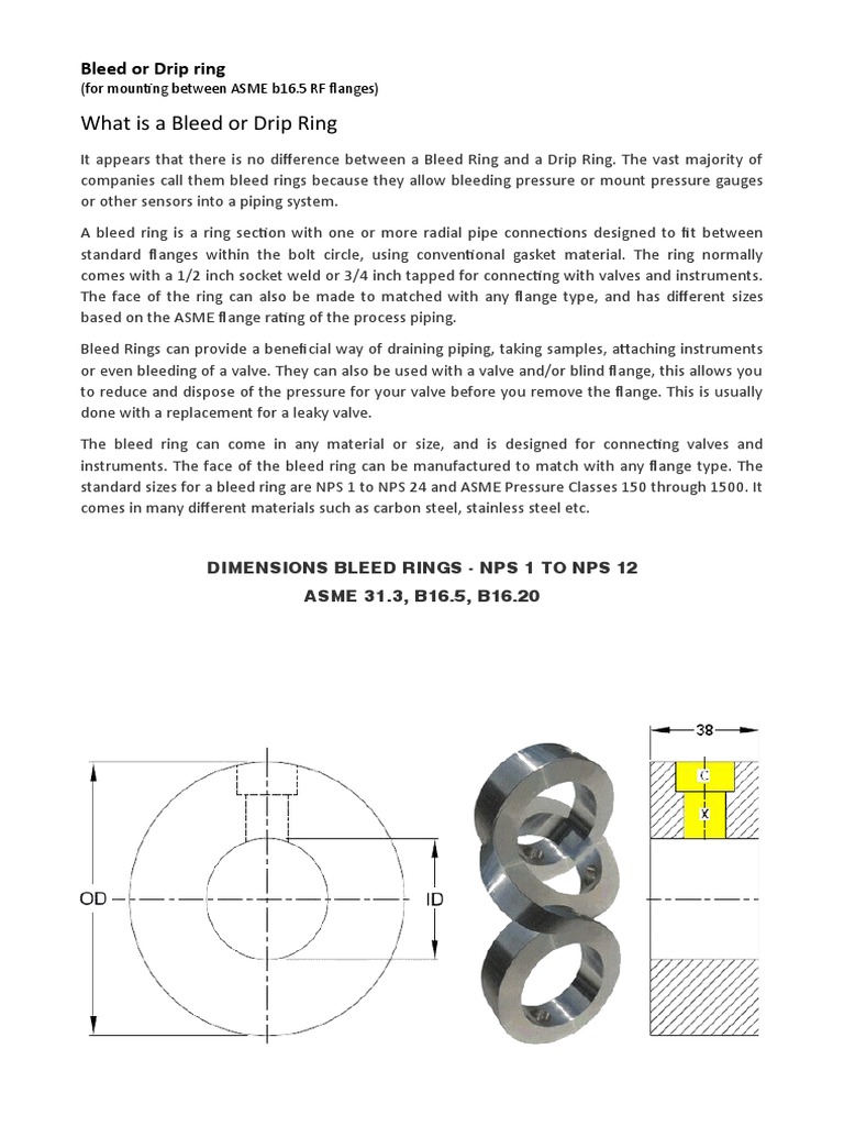 Bleed or Drip Ring | PDF | Building Engineering | Gas Technologies