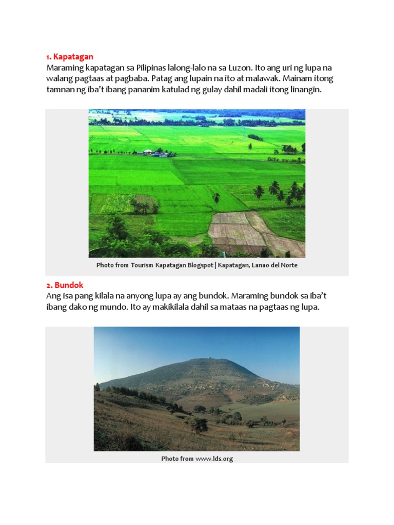 Anyong Lupa at Anyong Tubig | PDF