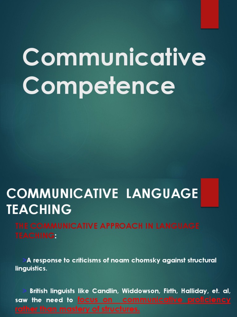 Communicative Competence | PDF | Linguistics | Grammar