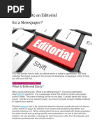 Editorial Writing Examples | PDF | Essays | Newspapers