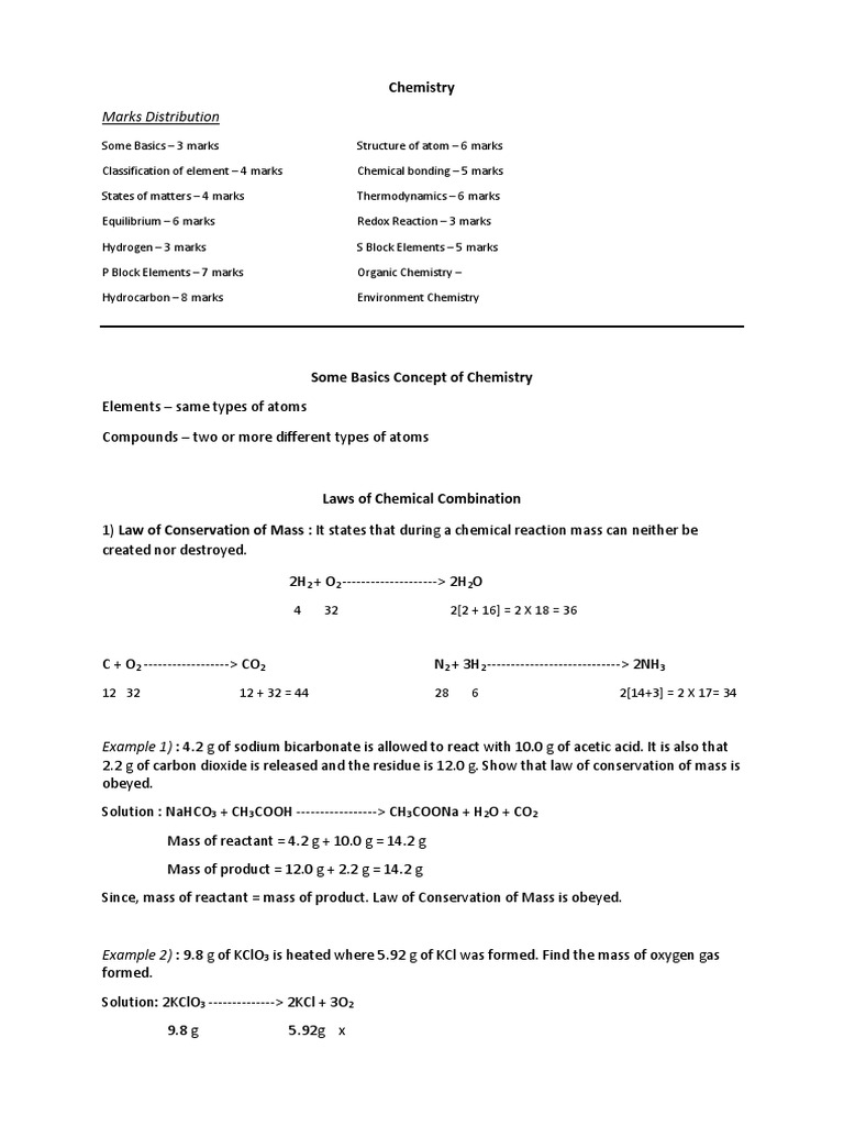 Some Basic Concepts of Chemistry | PDF | Molar Concentration | Atomic ...