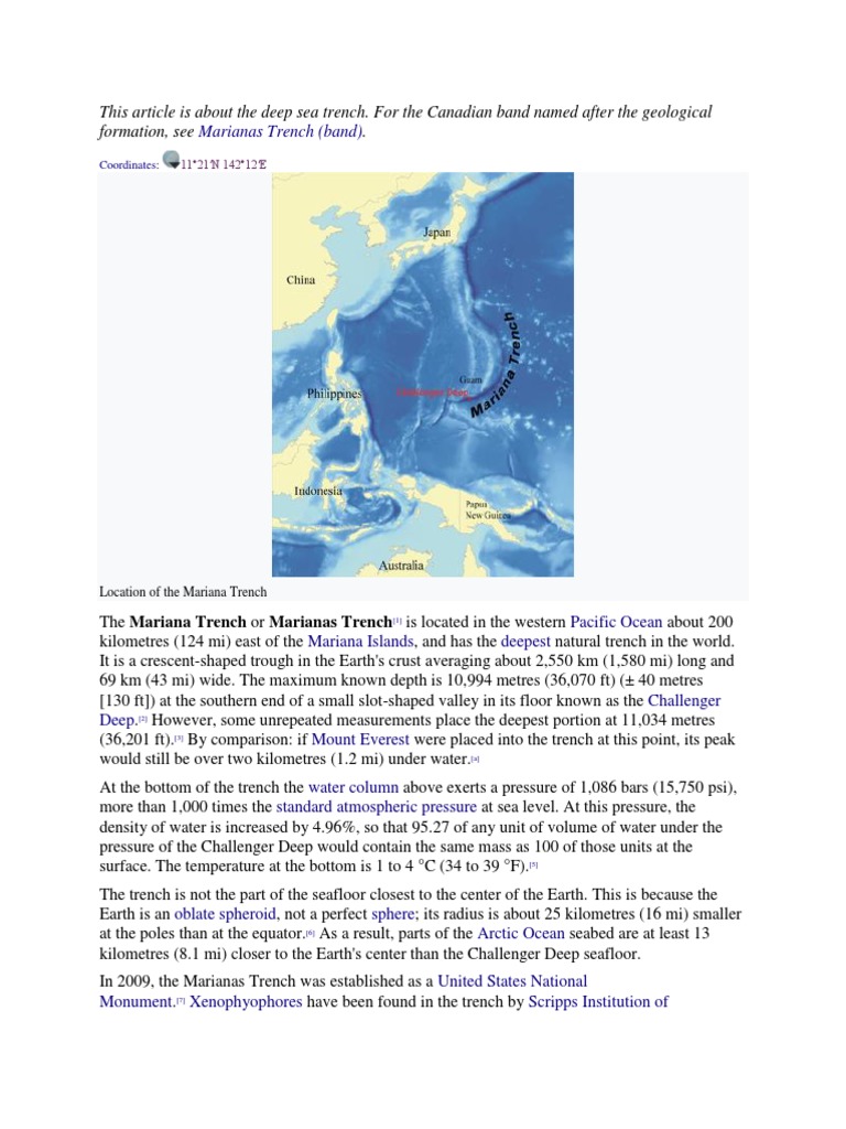 Mariana Trench Series | PDF