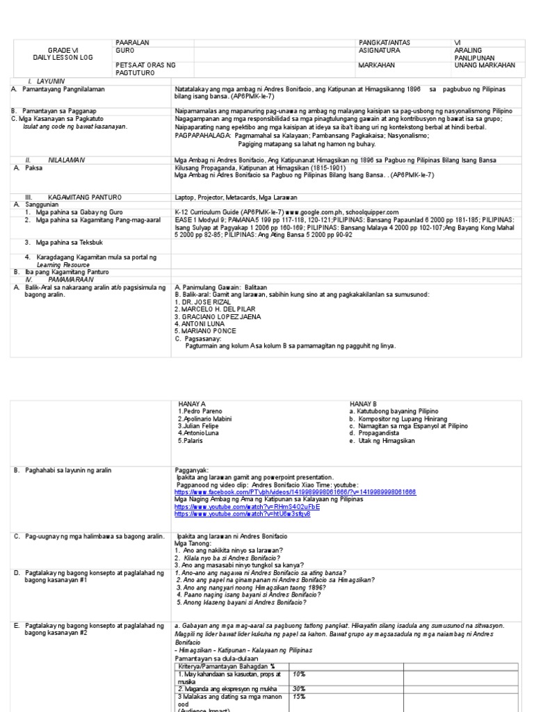 Ap DLP Q1 Aralin 7 at 7.1 - Esteban | PDF