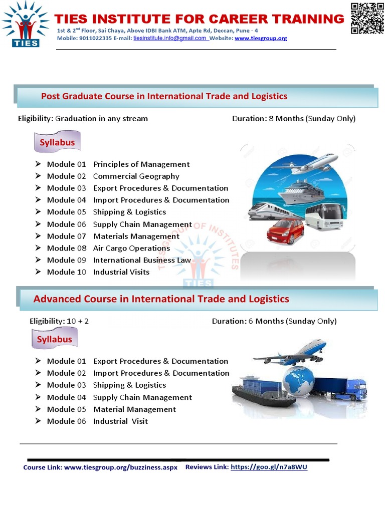 Ties Institute - International Trade Courses | PDF | Supply Chain ...
