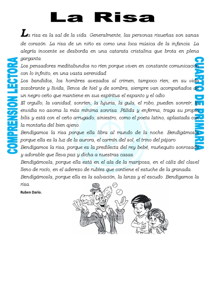 Olc Ficha La Risa para Cuarto de Primaria AME | PDF | La risa