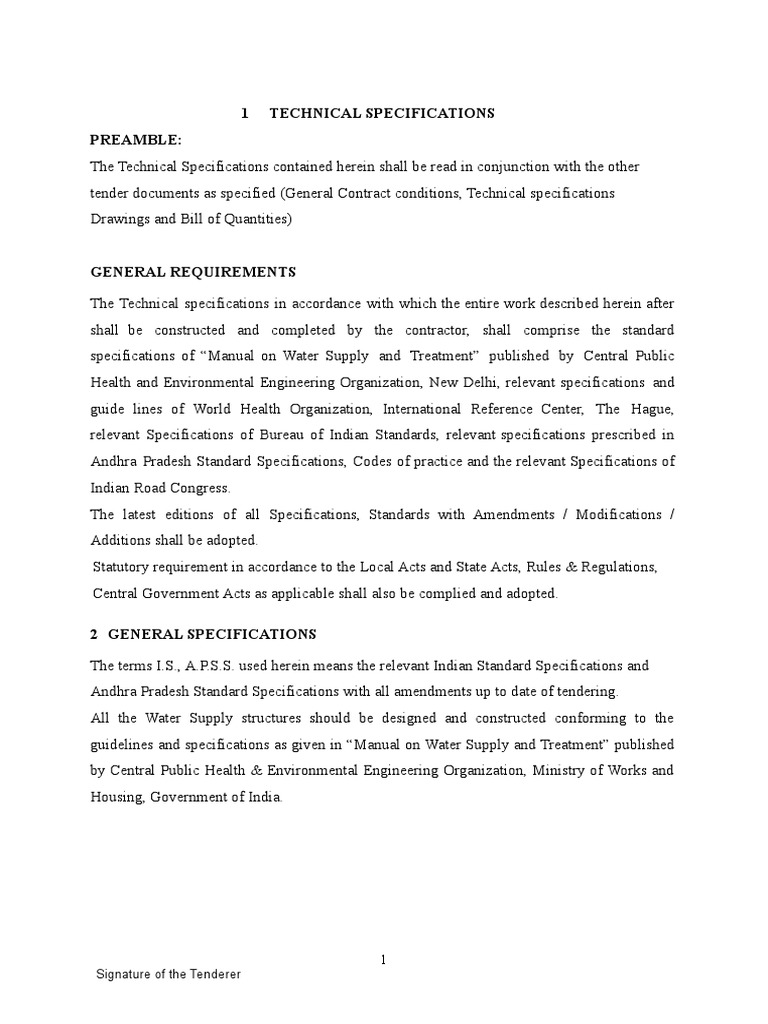 Technical Specifications | PDF | Masonry | Concrete