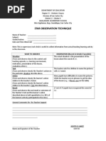 Classroom Observation Tool (COT) | PDF | Curriculum | Learning