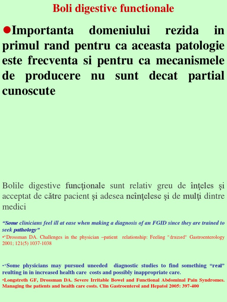 Boli Digestive Functionale 2018 | PDF | Irritable Bowel Syndrome ...