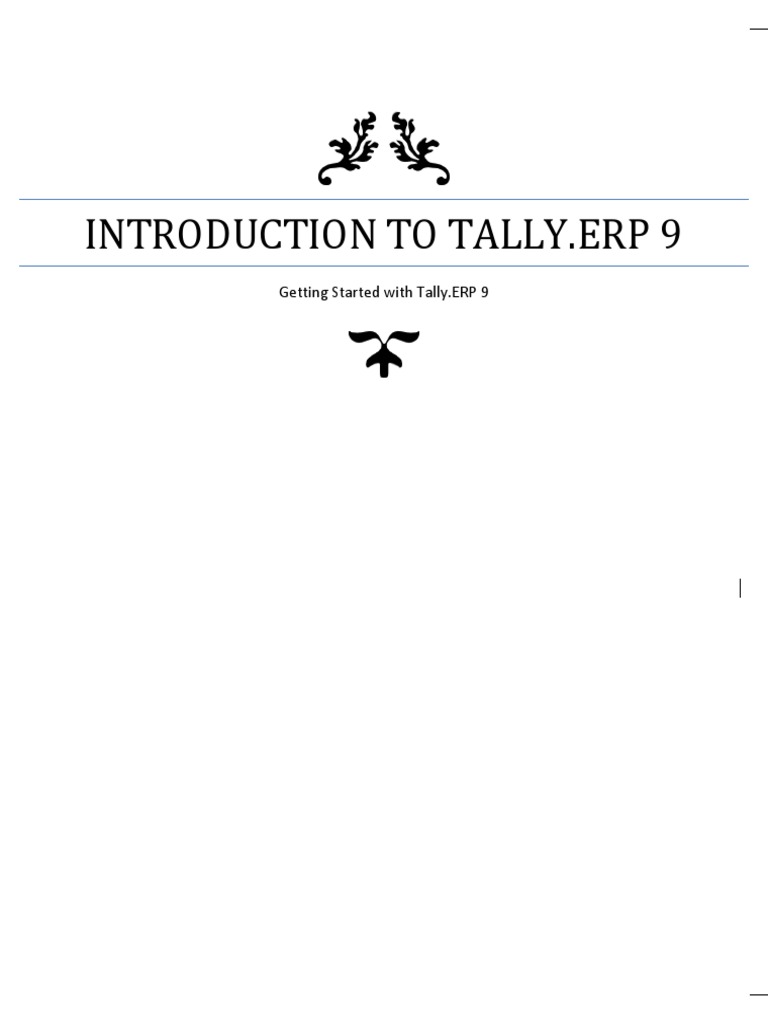 Getting Started With Tally - ERP 9 PDF | PDF | Debits And Credits ...